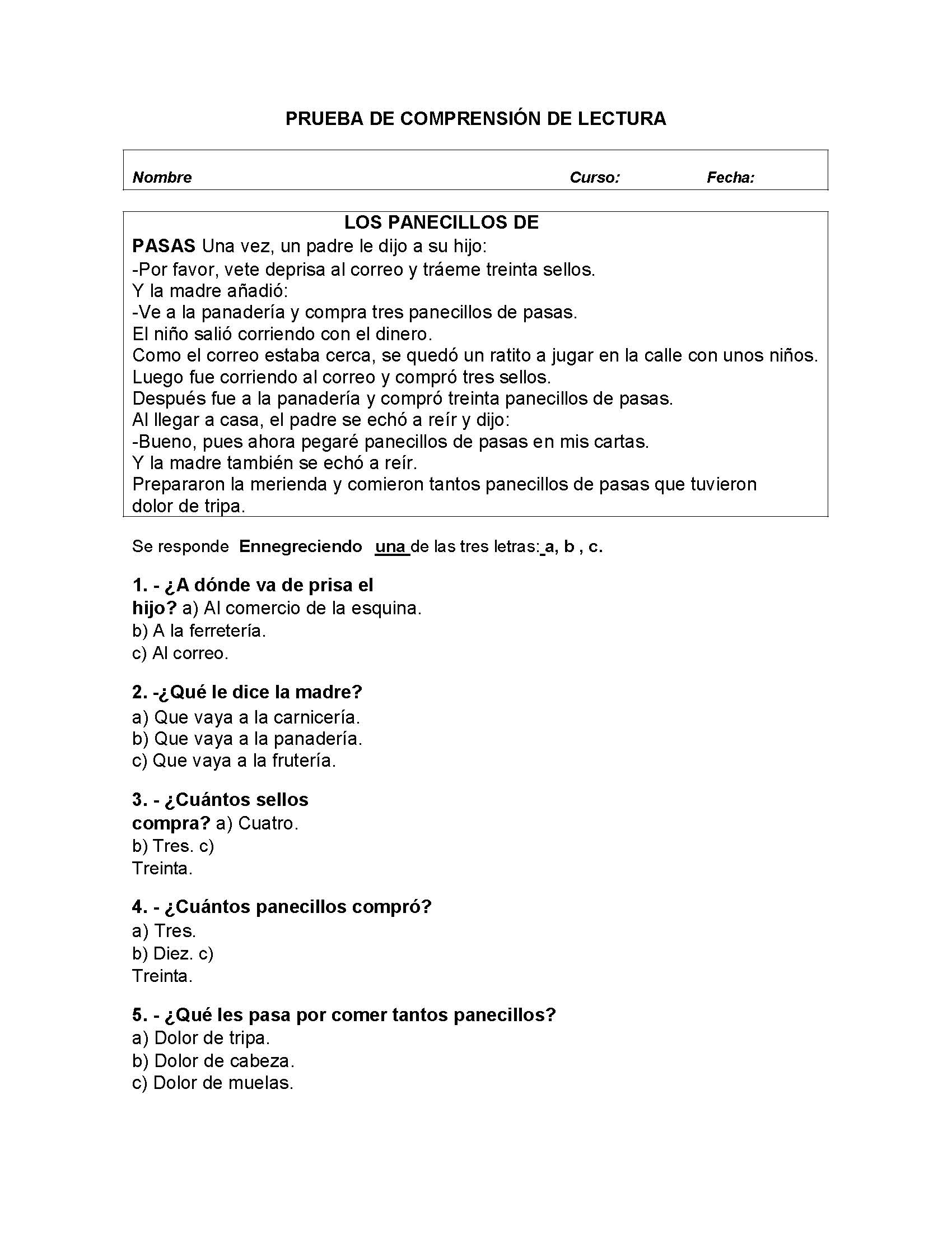 Prueba-Compresion-Lectura-5º-GRADO_Página_10 - Imagenes Educativas