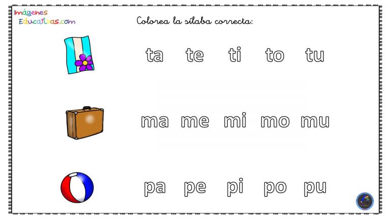 Conciencia silábica especial verano - Imagenes Educativas