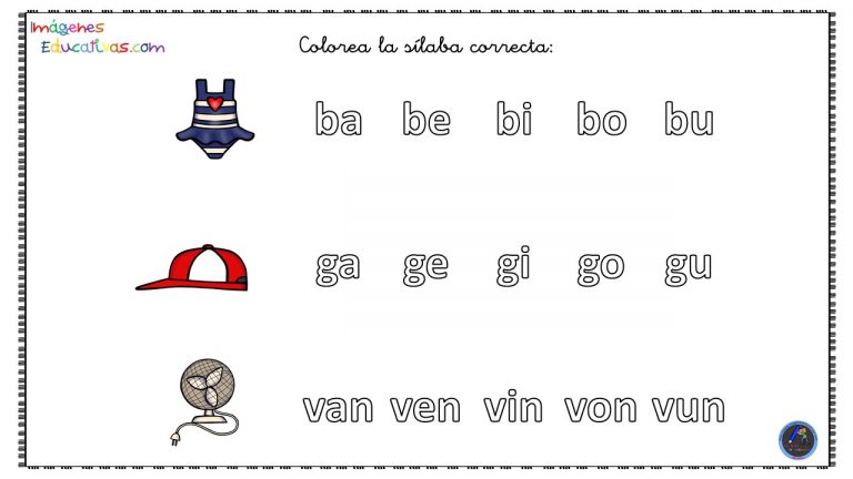 Conciencia silábica especial verano - Imagenes Educativas