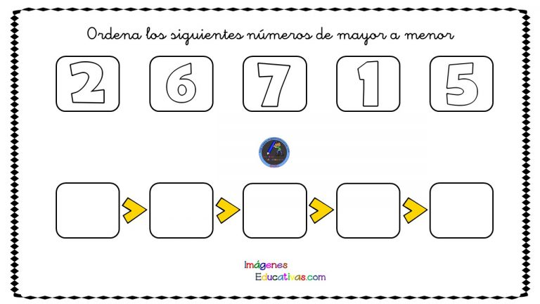 ordenar numeros (5) - Imagenes Educativas