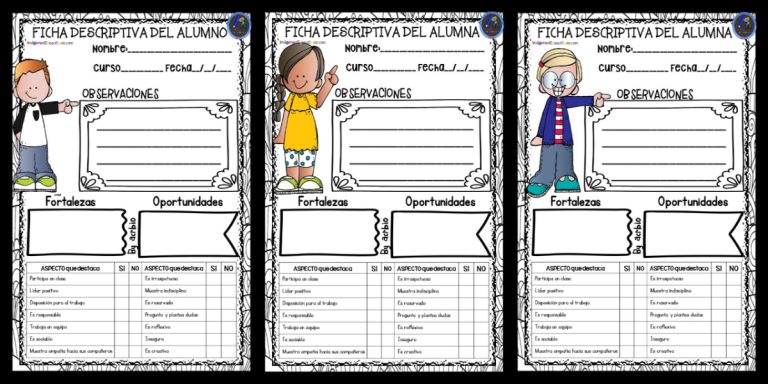 FICHAS DESCRIPTIVAS DE ALUMNO PORTADA - Imagenes Educativas