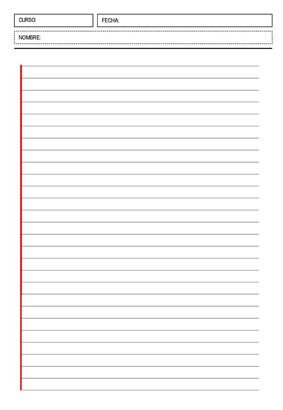 20 PAUTAS IMPRIMIBLES PARA PRACTICAR LA ESCRITURA - Imagenes Educativas