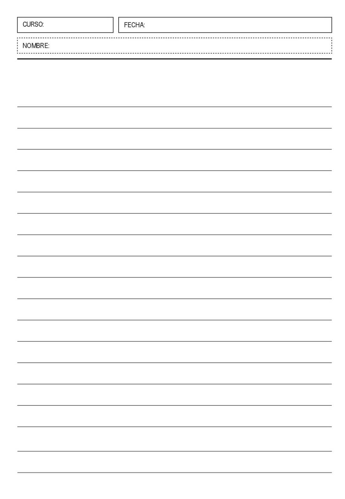 20 PAUTAS IMPRIMIBLES PARA PRACTICAR LA ESCRITURA - Imagenes Educativas