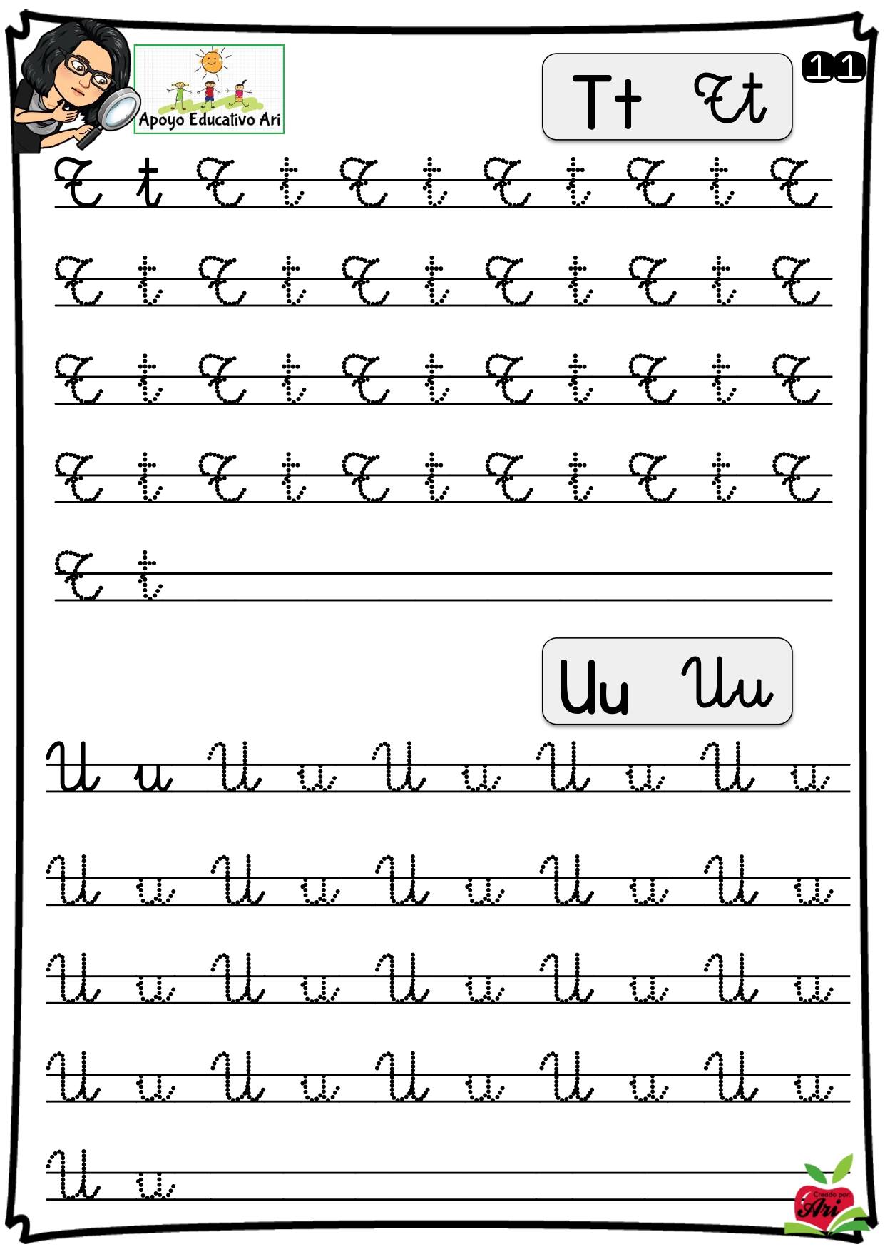 FOLLETO CALIGRAFÍA LETRA CURSIVA - Imagenes Educativas
