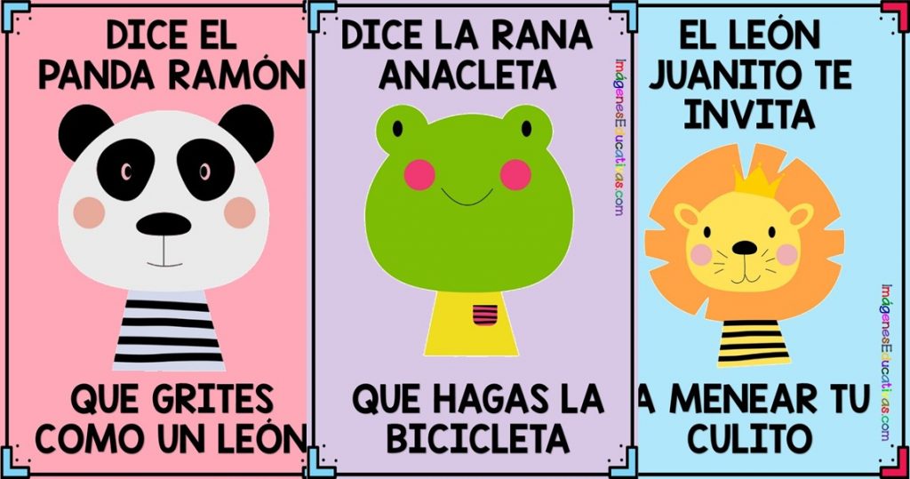 Fichas con rimas de psicomotricidad para niños - Imagenes Educativas