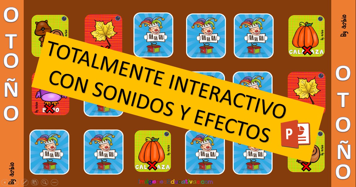 MEMORAMA INTERACTIVO POWER POINT ESPECIAL OTOÑO - Imagenes Educativas