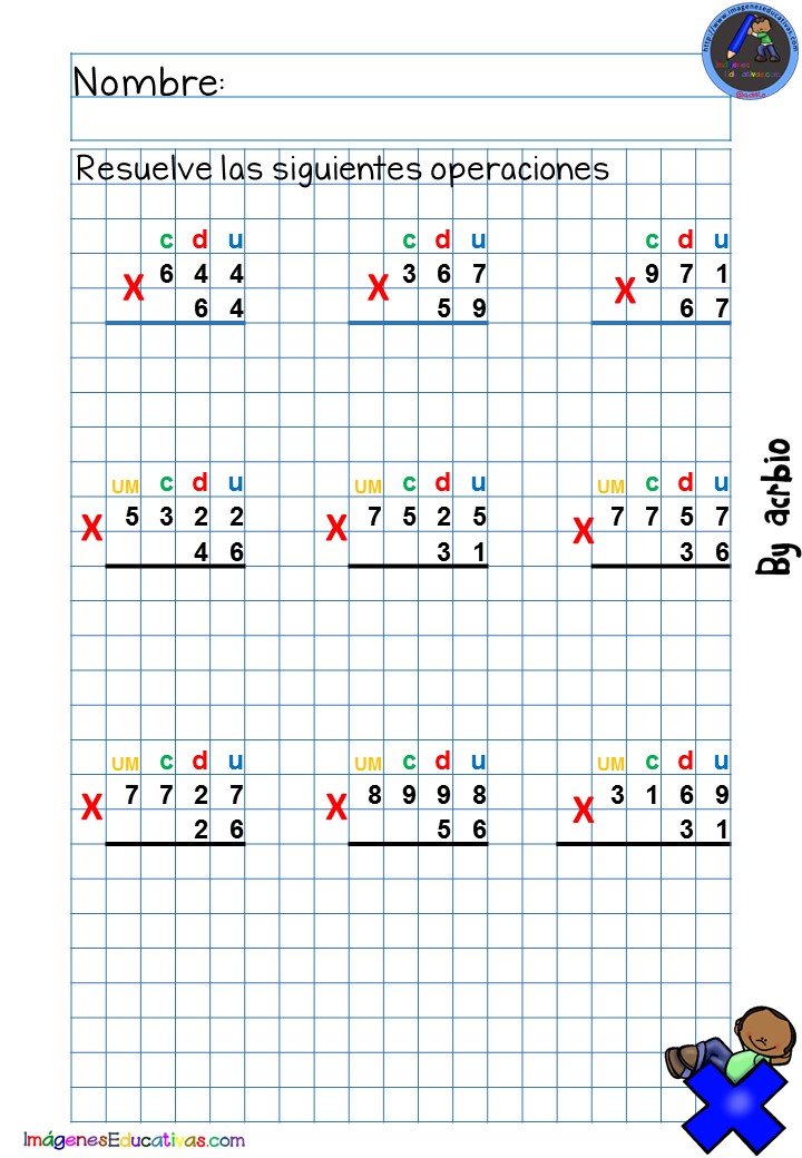 OPERACIONES SENCILLAS PARA PRIMARIA MULTIPLICACIÓN (4) - Imagenes ...