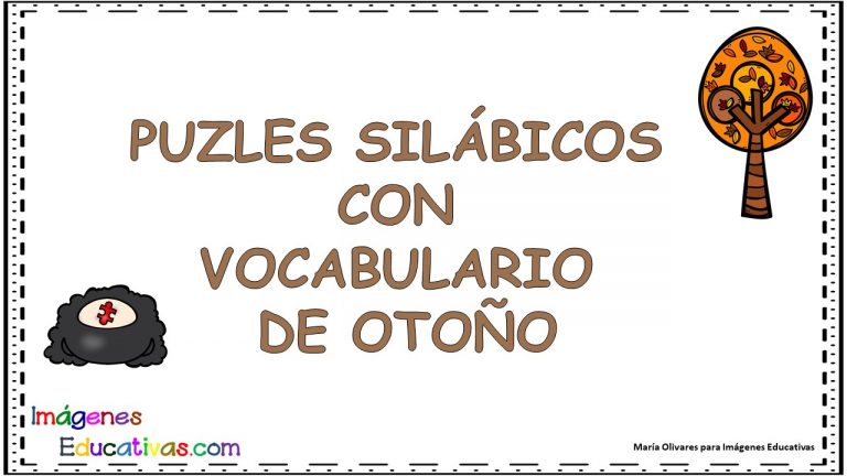 Puzzle silábico de otoño - Imagenes Educativas