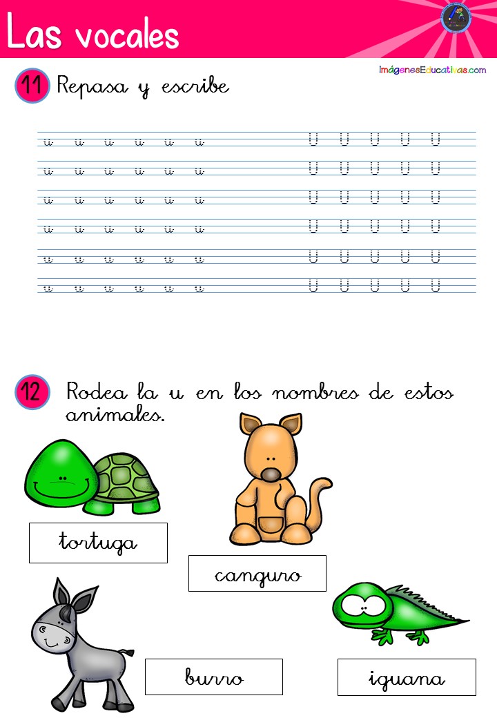 CUADERNO DE VOCALES 5 AÑOS - Imagenes Educativas