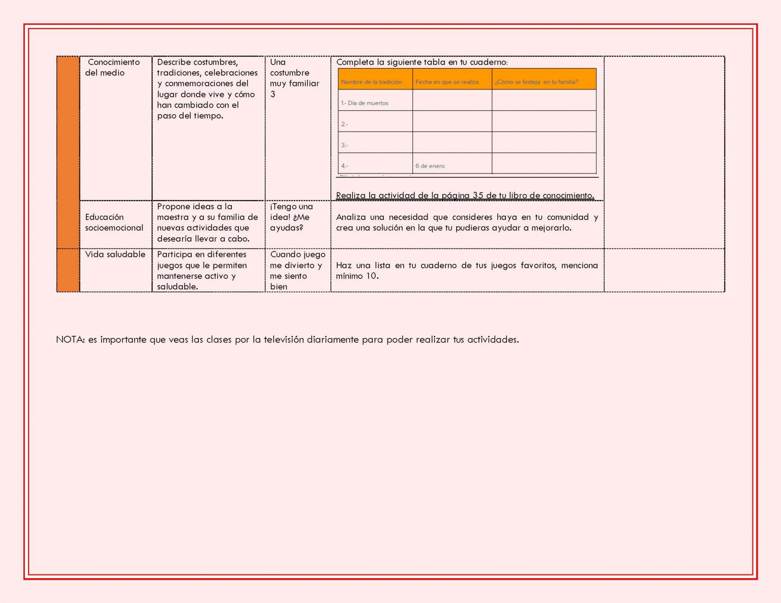 PLAN DE TRABAJO SEMANA 9 DEL 19 AL 23 OCTUBRE TODOS LOS GRADOS Y ...