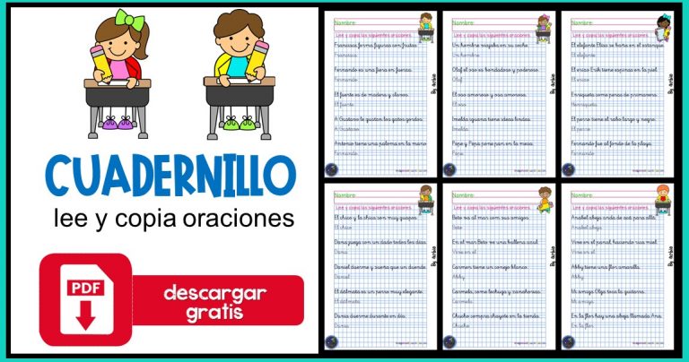 SÚPER CUADERNO LEE Y COPIA ORACIONES - Imagenes Educativas