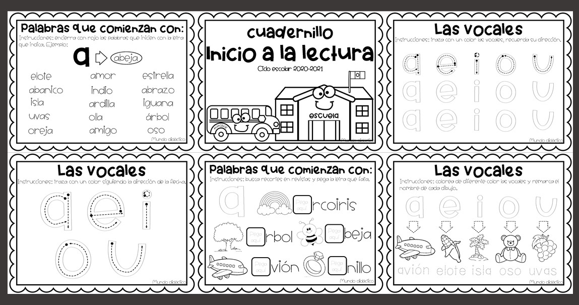 Cuadernillo para inicio a la lectura y escritura 1 - Imagenes Educativas