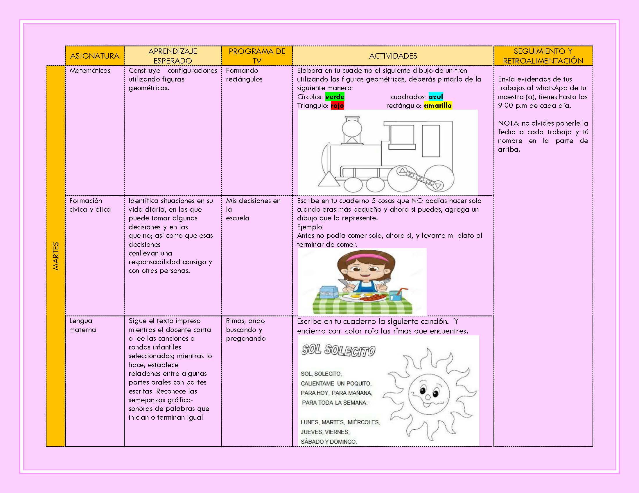PLAN DE TRABAJO SEMANA 12 DEL 09 AL 13 de NOVIEMBRE TODOS LOS GRADOS Y ...