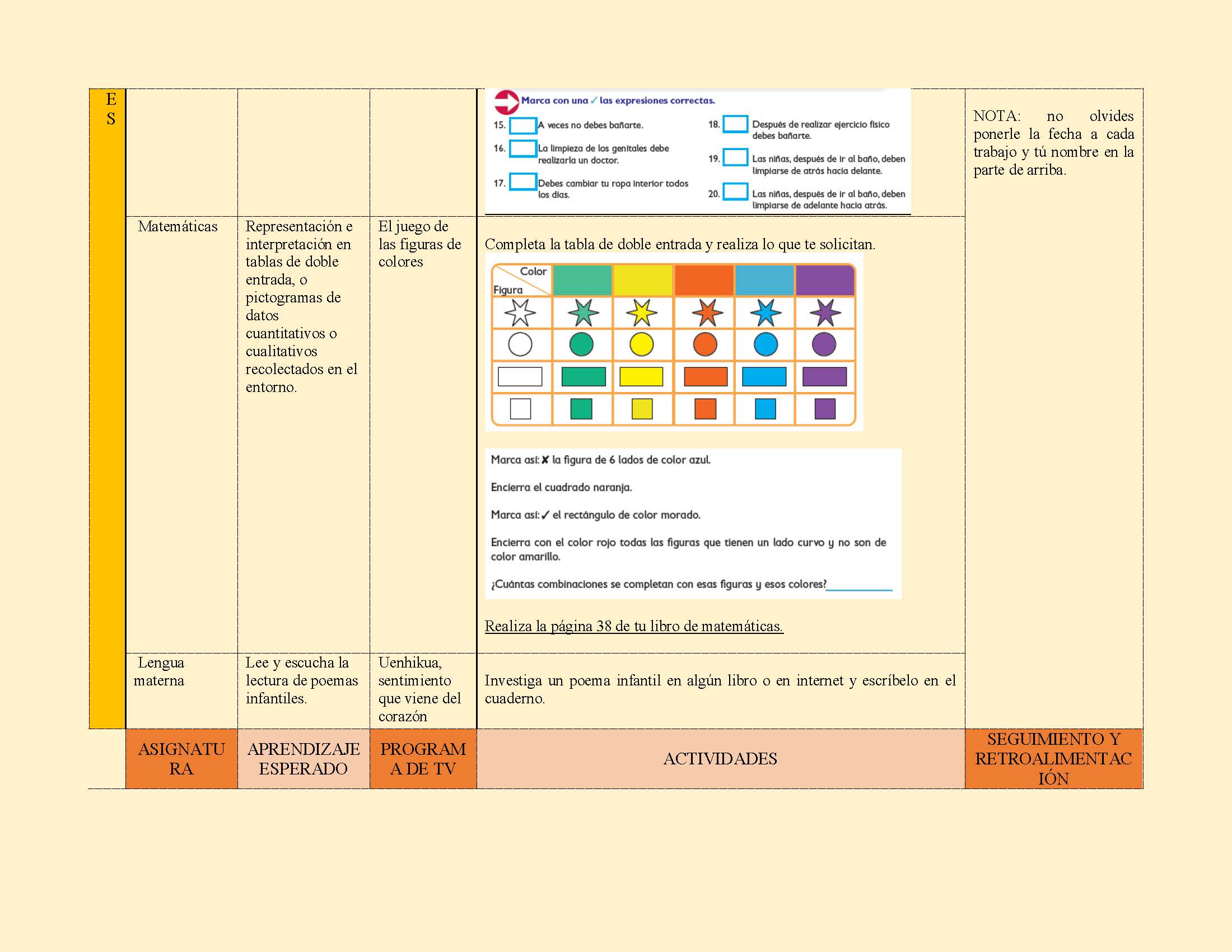 PLAN DE TRABAJO SEMANA 12 DEL 09 AL 13 de NOVIEMBRE TODOS LOS GRADOS Y ...