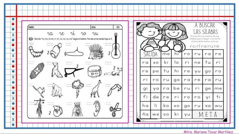 Repaso de sílabas: m, s, t, l, r. - Imagenes Educativas