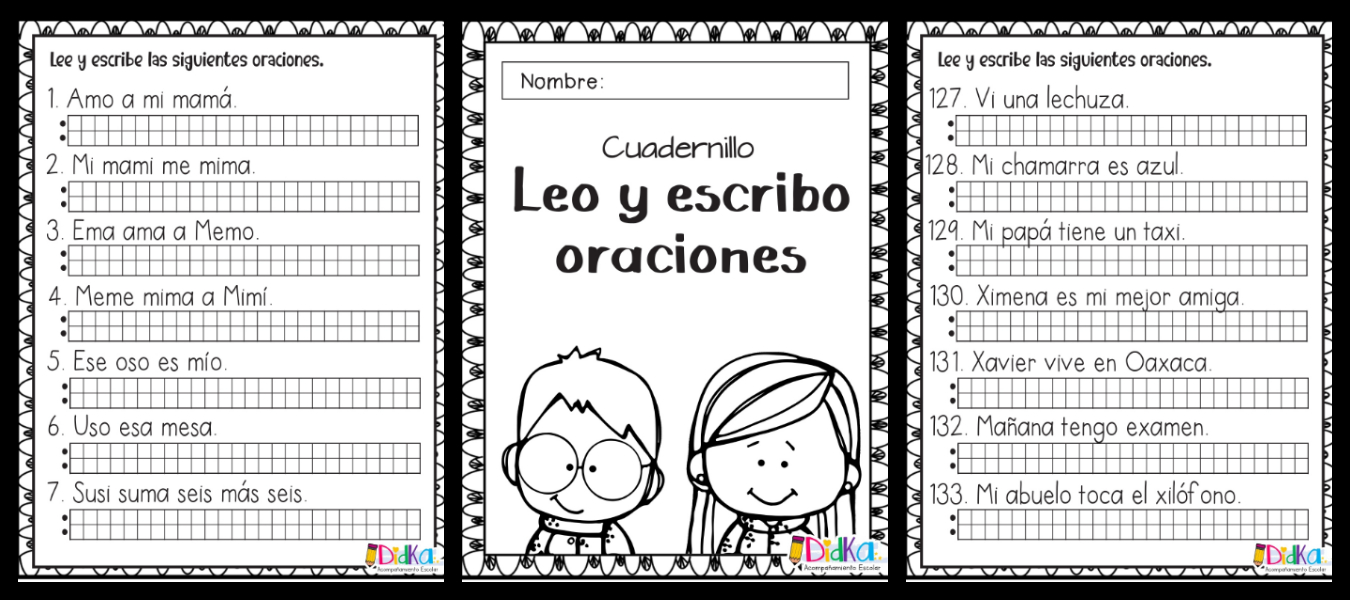 CUADERNILLO LEO Y ESCRIBO ORACIONES - Imagenes Educativas