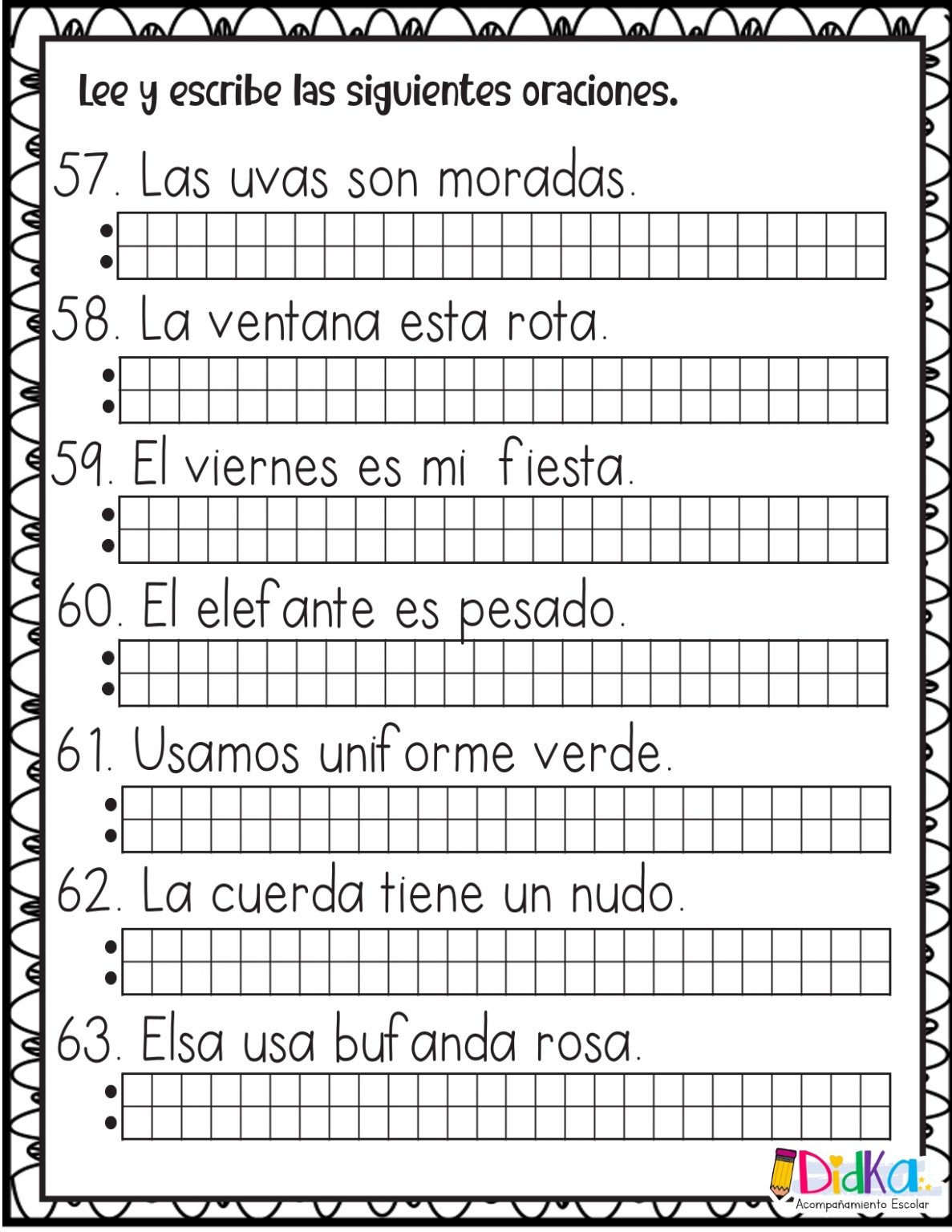 CUADERNILLO LEO Y ESCRIBO ORACIONES - Imagenes Educativas