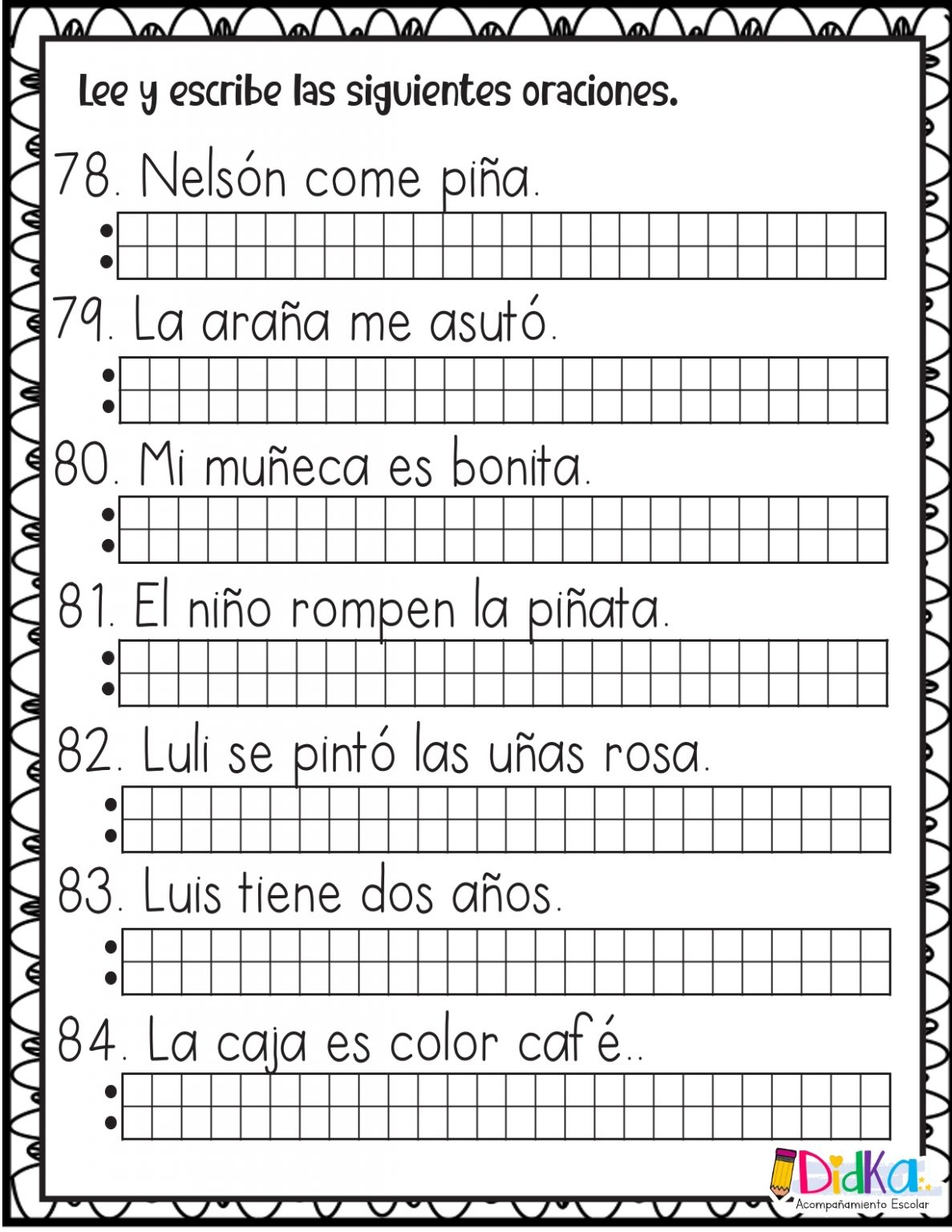 CUADERNILLO LEO Y ESCRIBO ORACIONES - Imagenes Educativas
