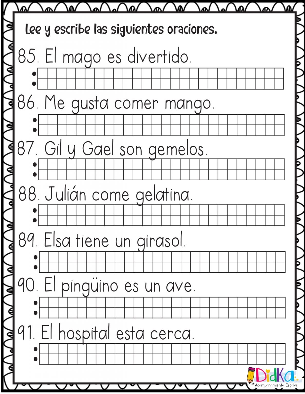 CUADERNILLO LEO Y ESCRIBO ORACIONES - Imagenes Educativas