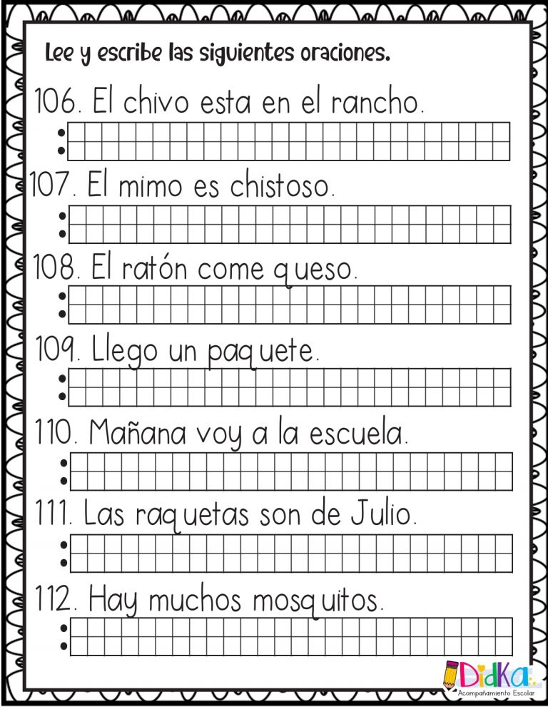 CUADERNILLO LEO Y ESCRIBO ORACIONES - Imagenes Educativas