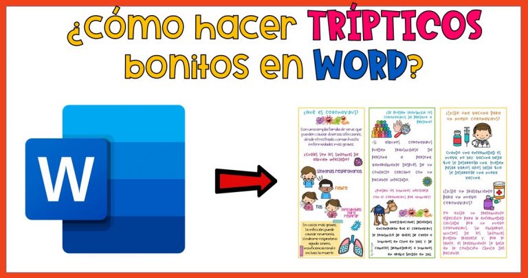 cómo hacer TRÍPTICOS bonitos en WORD - Imagenes Educativas