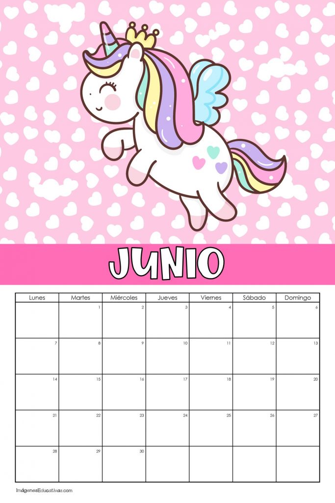 CALENDARIO UNICORNIOS (6) - Imagenes Educativas