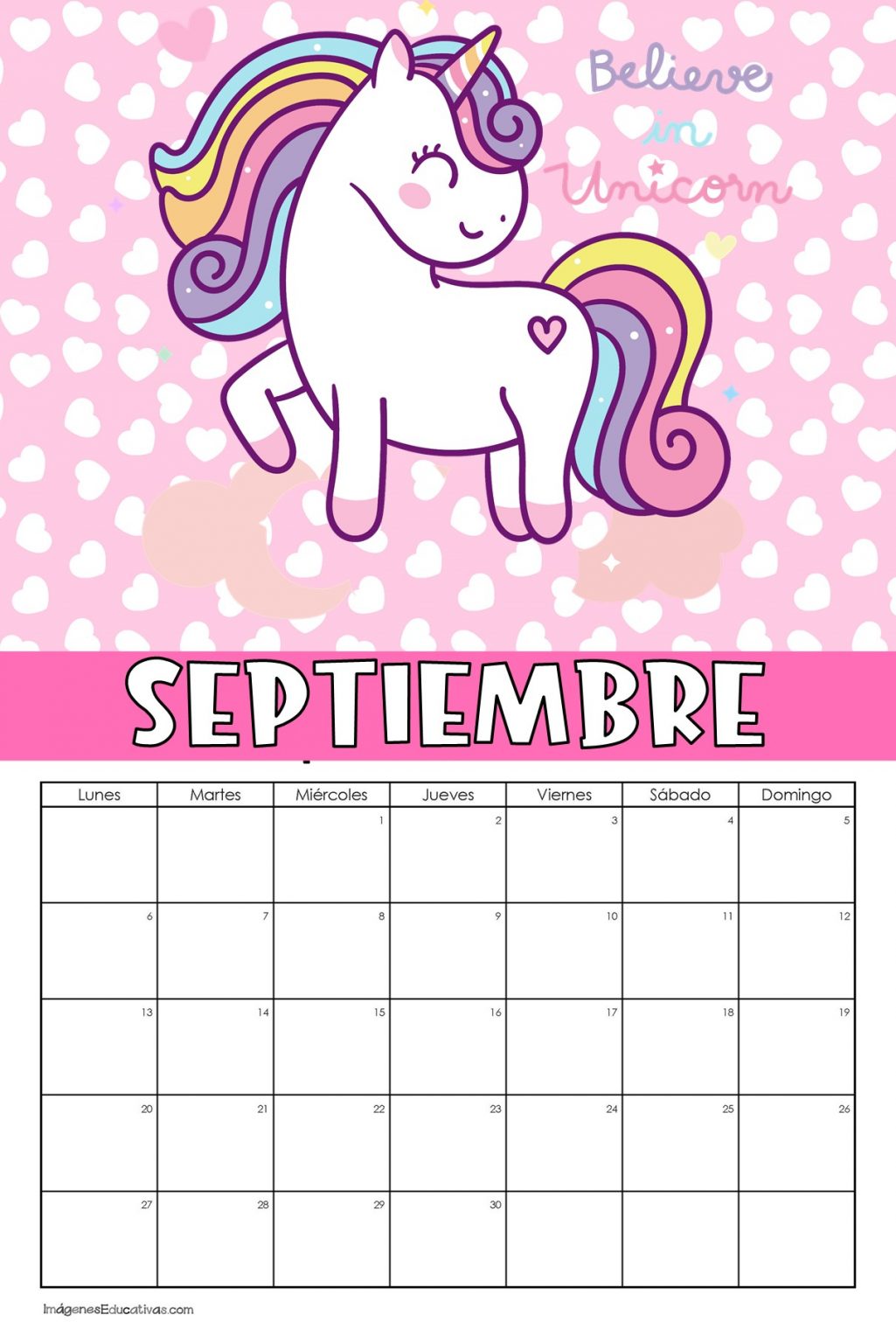 CALENDARIO DE UNICORNIOS 2021 - Imagenes Educativas
