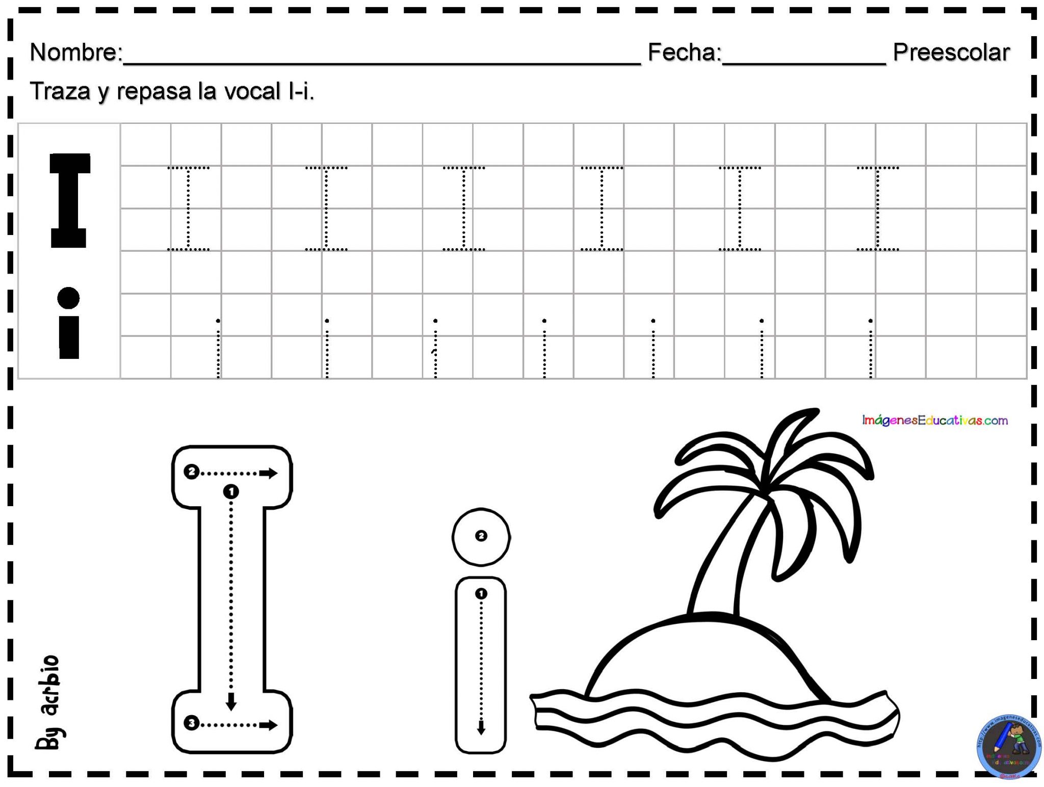 CUADERNO PARA PREESCOLAR VOCALES LETRA I - Imagenes Educativas