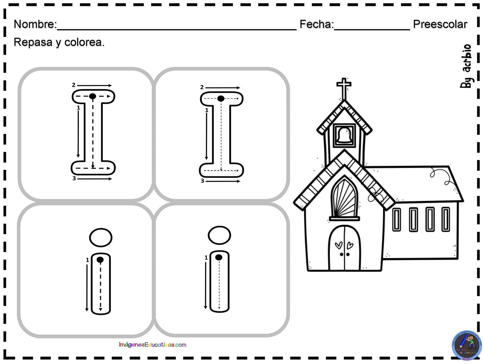 CUADERNO PARA PREESCOLAR VOCALES LETRA I - Imagenes Educativas