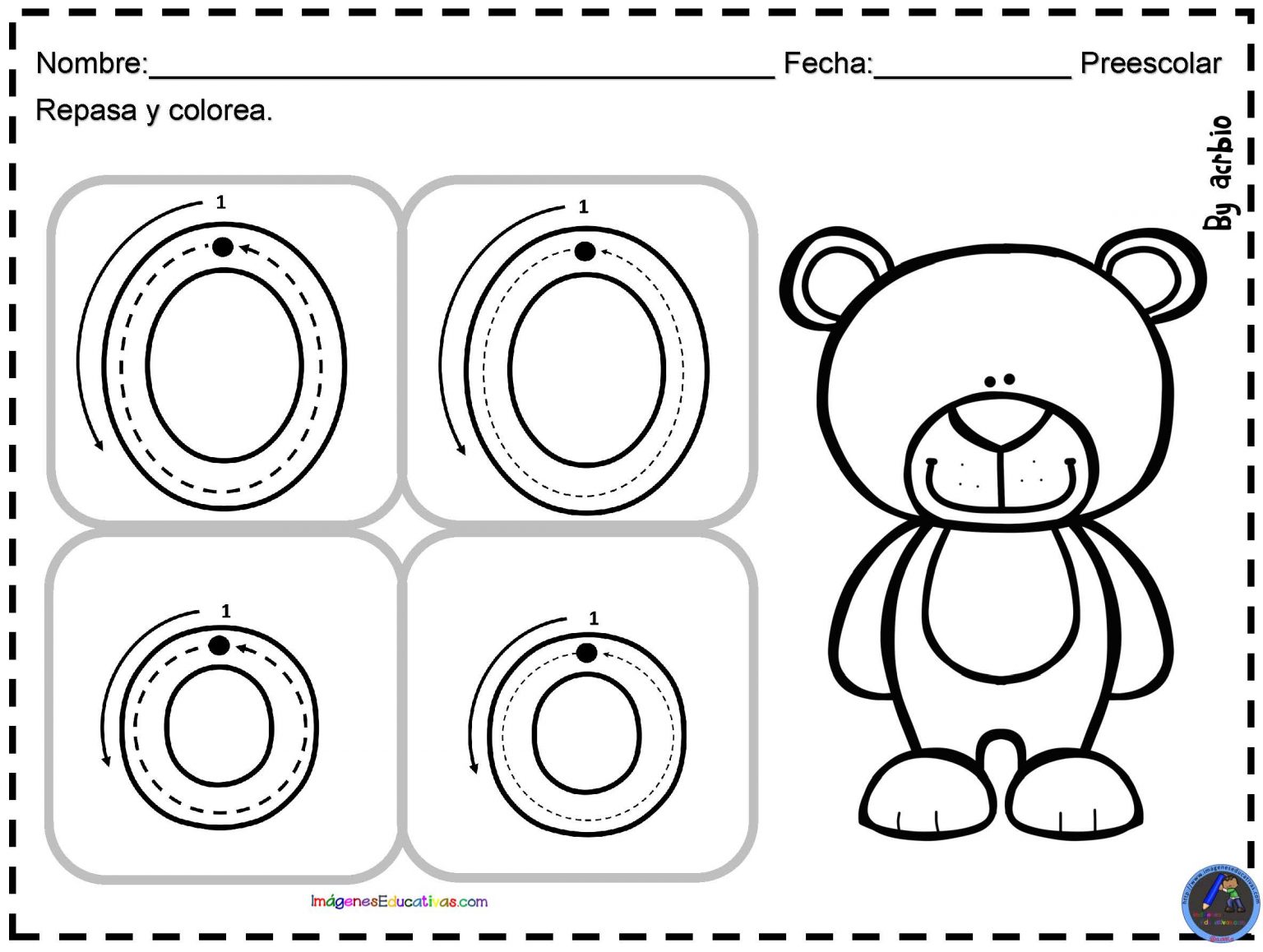 CUADERNO PARA PREESCOLAR VOCALES LETRA O - Imagenes Educativas