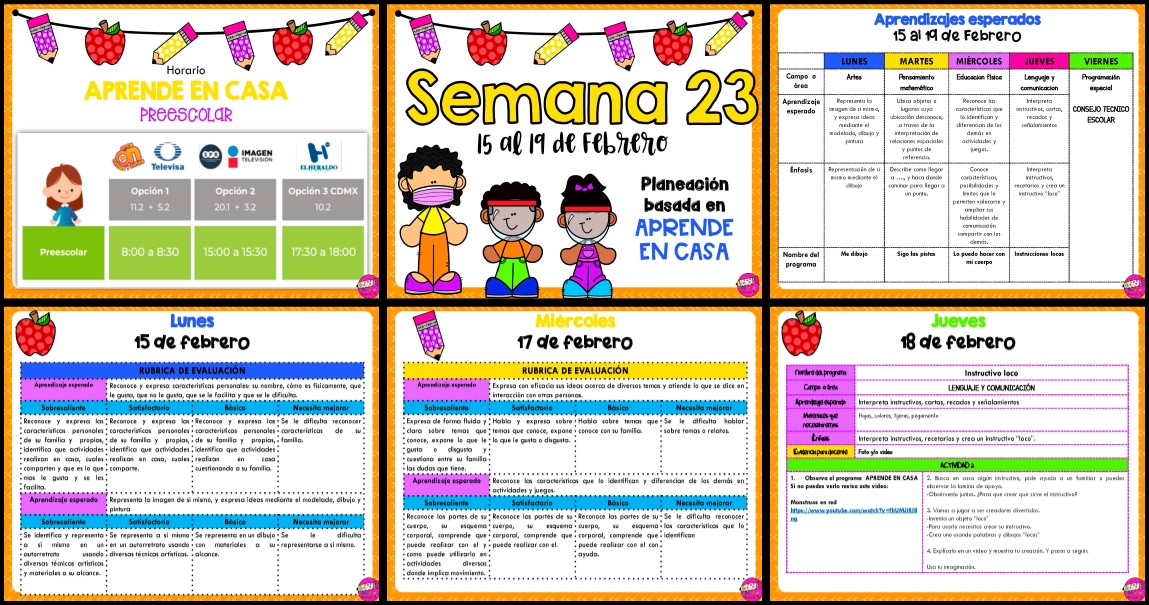 Planeación Preescolar Semana 23 Para 1º 2º Y 3º Educación Preescolar