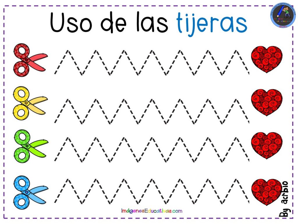 CUADERNILLO PARA PRACTICAR EL USO DE TIJERAS - Imagenes Educativas