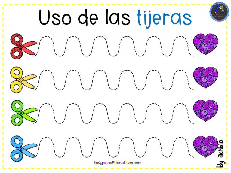 CUADERNILLO PARA PRACTICAR EL USO DE TIJERAS - Imagenes Educativas