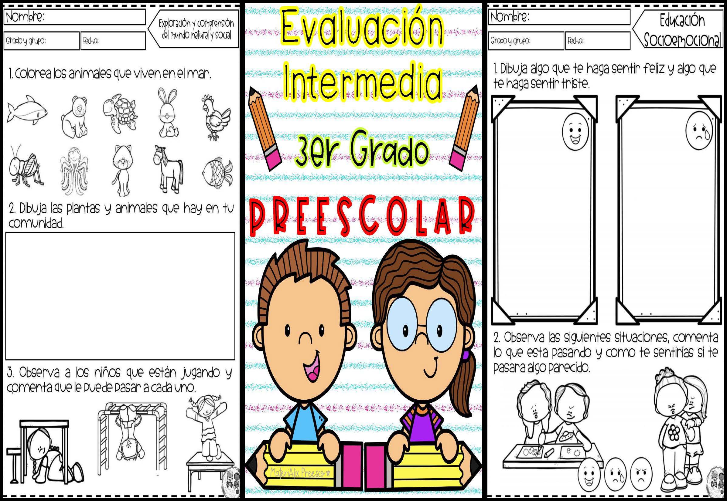 EVALUACIÓN INTERMEDIA PREESCOLAR PORTADA_Página_3 - Imagenes Educativas