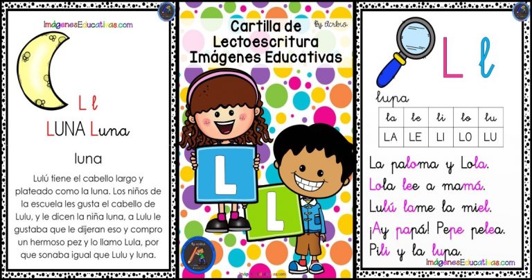 Cartilla de Lectoescritura Imágenes Educativas «LETRA L» - Imagenes ...
