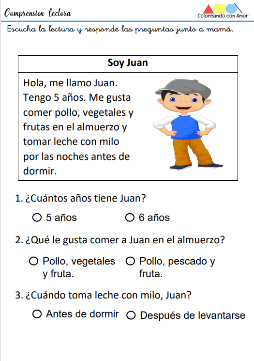 Cuaderno De Comprensión Lectora 4 Años Inicial Imagenes Educativas