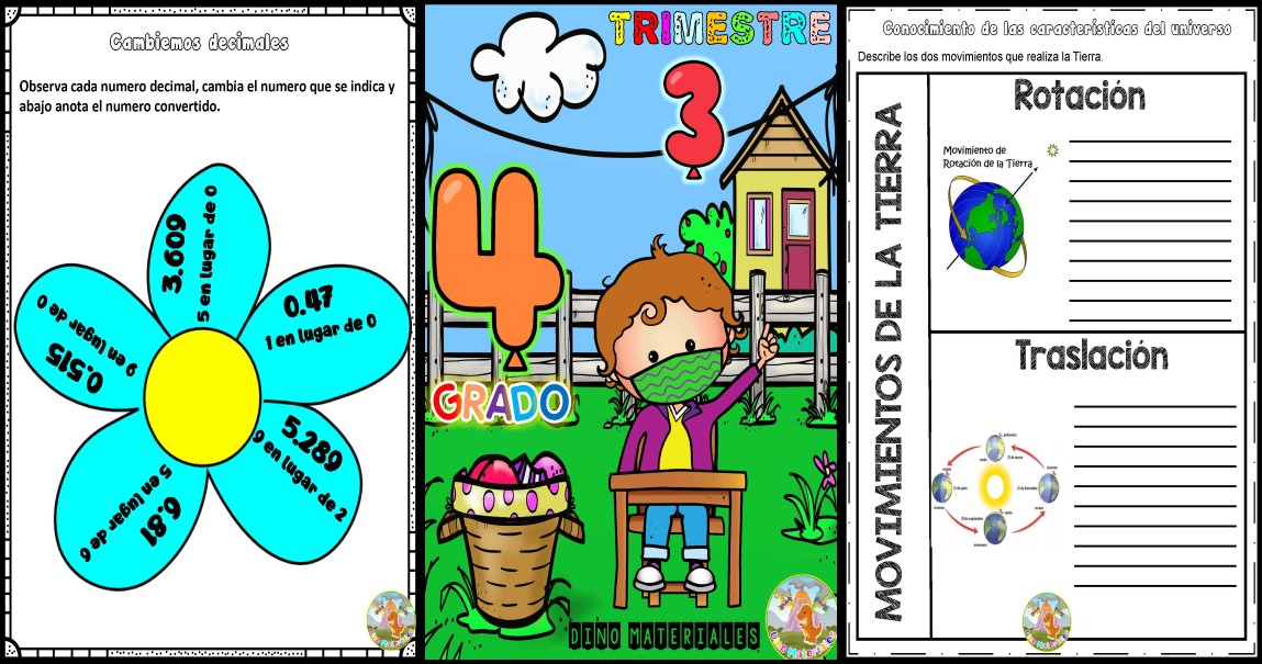 CUADERNO DE REPASO TERCER TRIMESTRE PARA 4º GRADO + DE 100 HOJAS ...