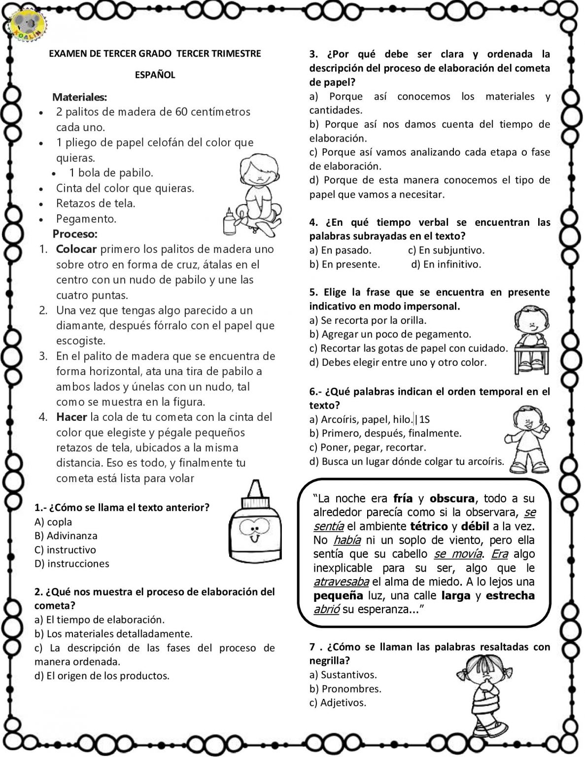 3° GRADO EVALUACIÓN TERCER TRIMESTRE TODAS LAS MATERIAS - Imagenes ...