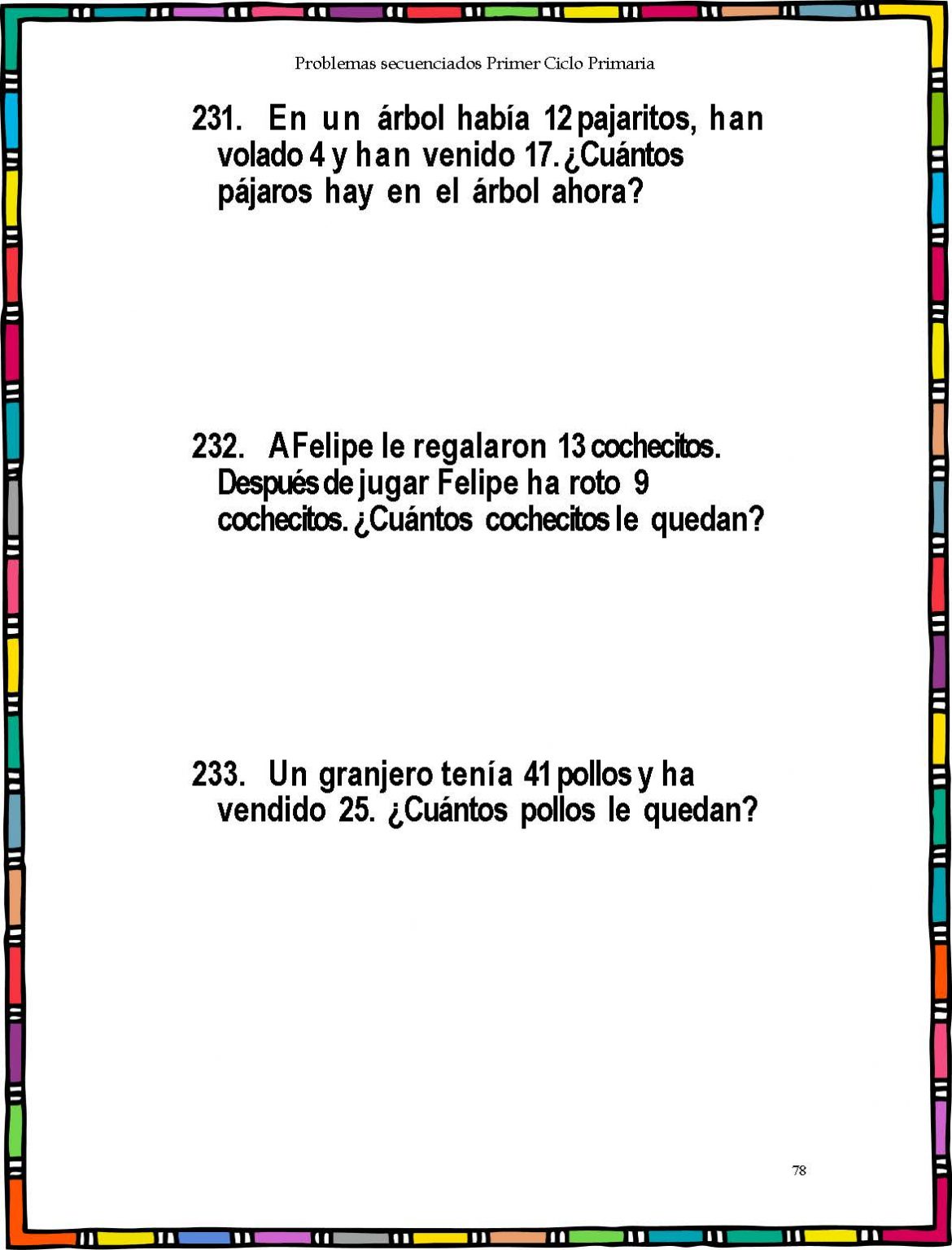 PRIMER GRADO CUADERNO DE PROBLEMAS MATEMÁTICOS - Imagenes Educativas