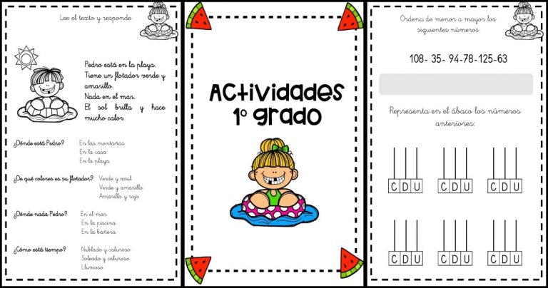 CUADERNO DE REPASO VERANO PRIMER GRADO MATEMÁTICAS Y COMPRENSIÓN ...