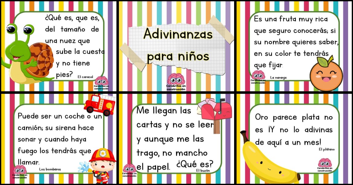 Adivinanzas Para Niños Imagenes Educativas