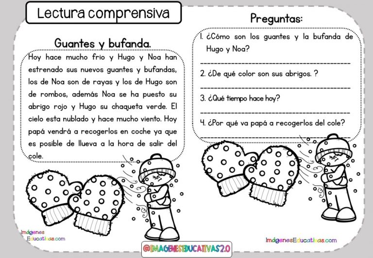 FICHAS DE COMPRENSIÓN LECTORA PARA NIÑOS - Imagenes Educativas