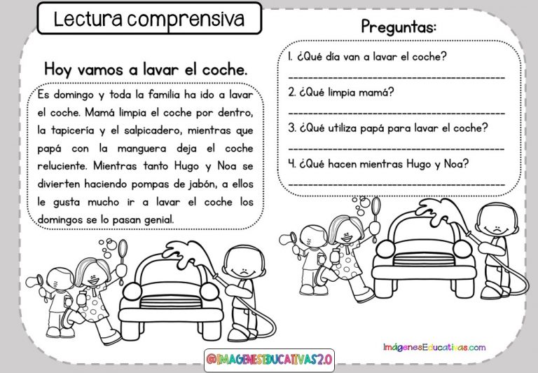 FICHAS DE COMPRENSIÓN LECTORA PARA NIÑOS - Imagenes Educativas