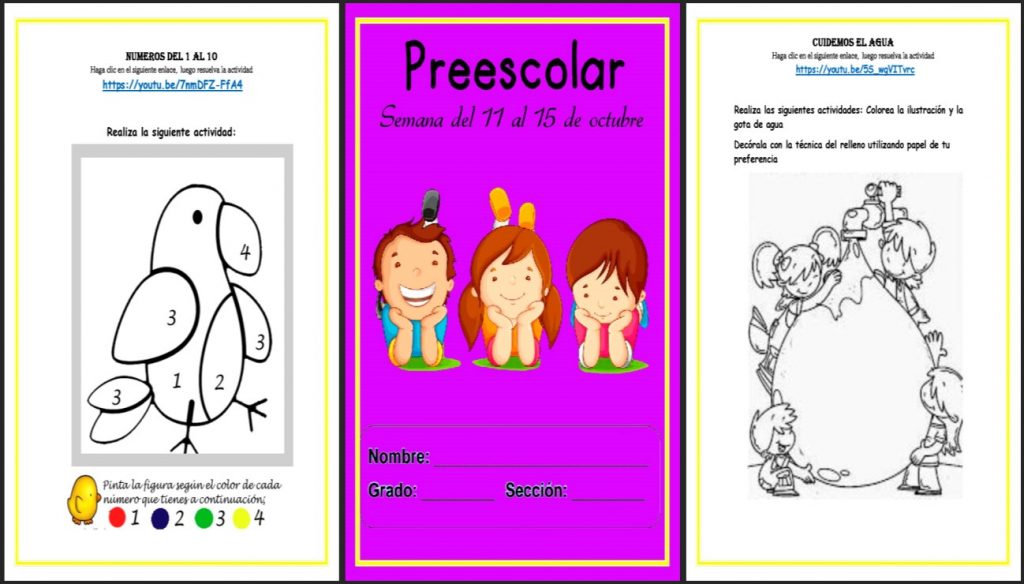 CUADERNILLO DE ACTIVIDADES SEMANA 7 PREESCOLAR - Imagenes Educativas