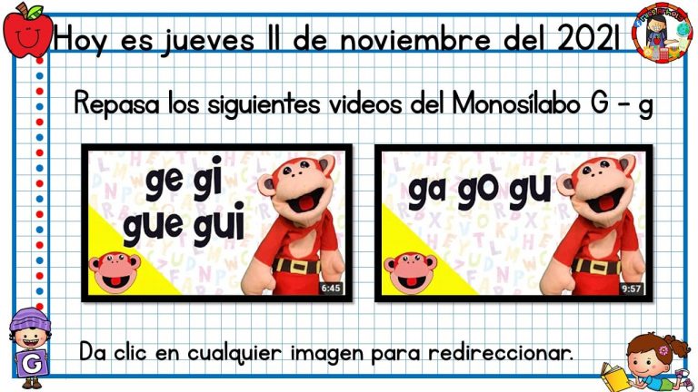 CUADERNO PARA REPASAR SÍLABAS DIRECTAS LETRA G SEMANA DEL 8 AL 12 DE ...