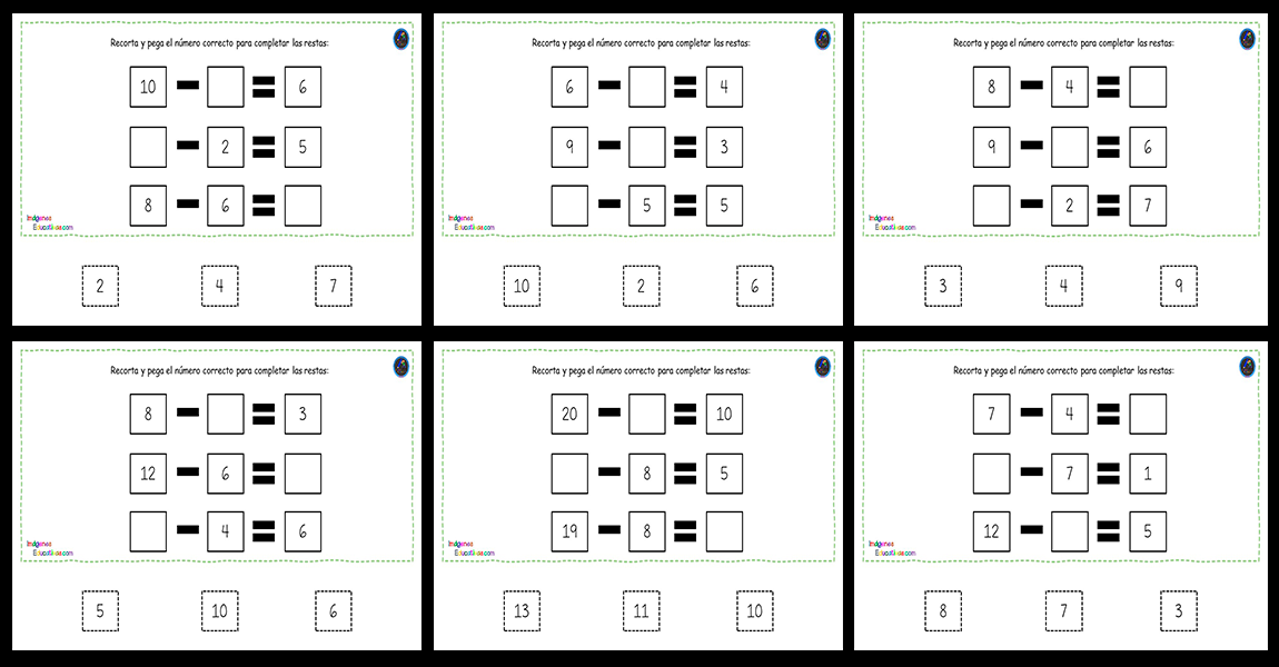 ACTIVIDAD MANIPULATIVA DE RESTAS - Imagenes Educativas