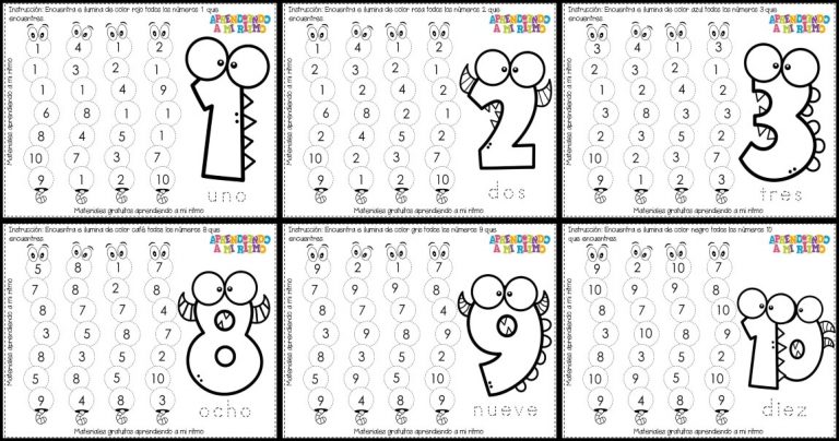 APRENDIENDO LOS NÚMEROS DEL 1 AL 10 - Imagenes Educativas