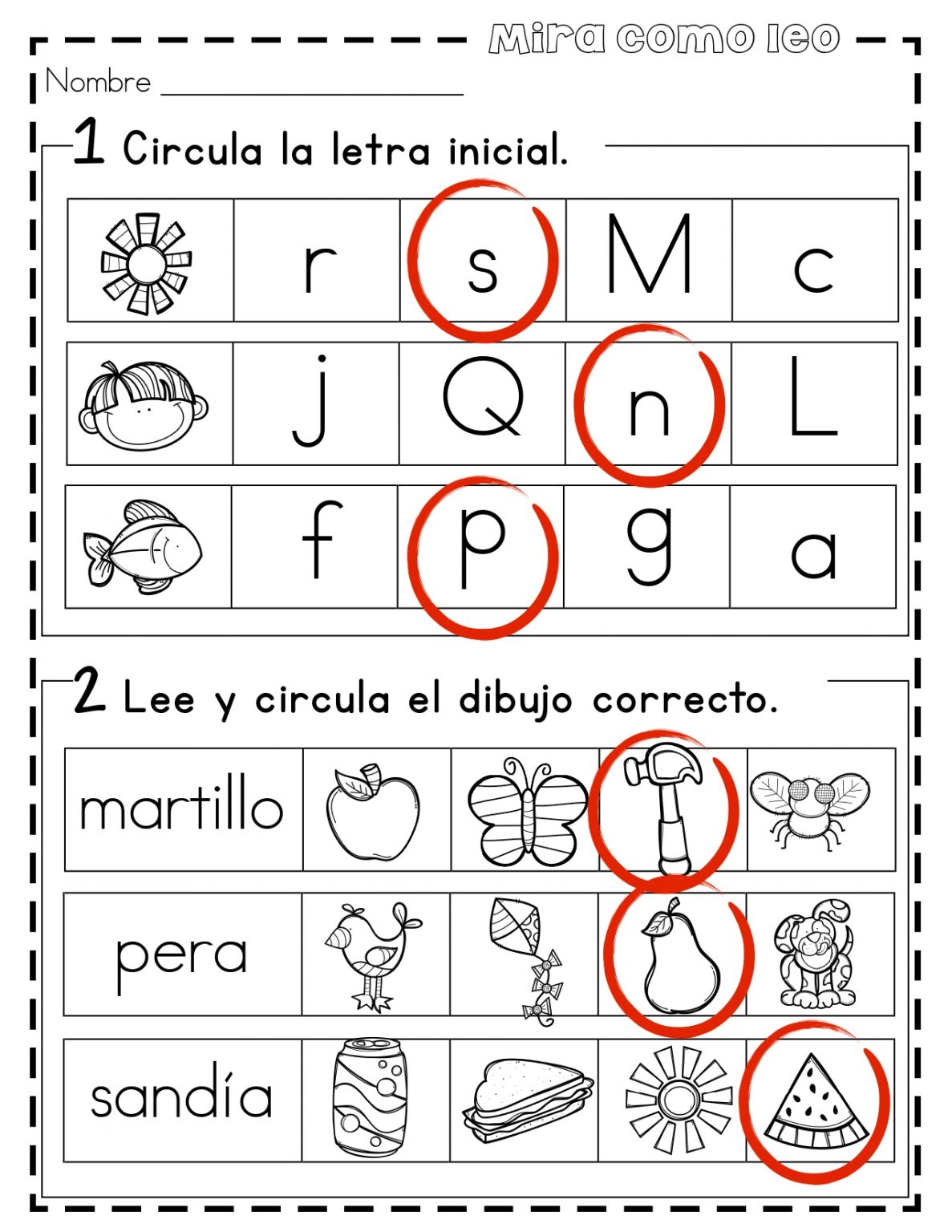 MIRA COMO ESCRIBO MIRA COMO LEO - Imagenes Educativas