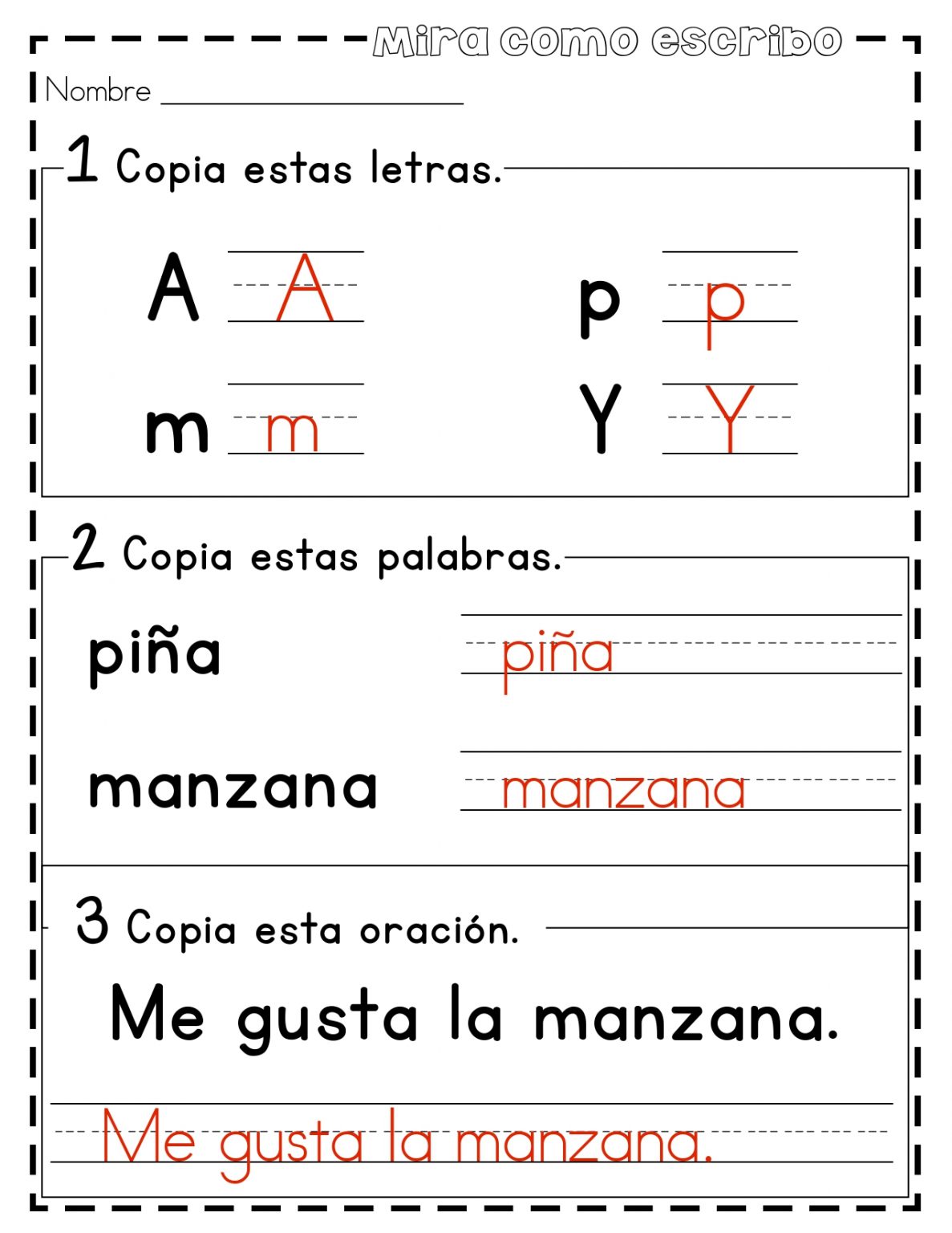 MIRA COMO ESCRIBO MIRA COMO LEO - Imagenes Educativas