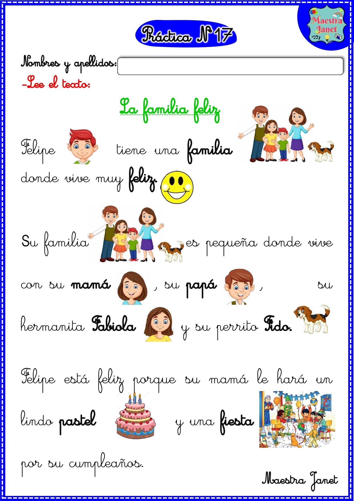 FICHAS PARA REFORZAR LA LECTURA EN LOS ESTUDIANTES DE 1° Y 2° GRADO (23 ...